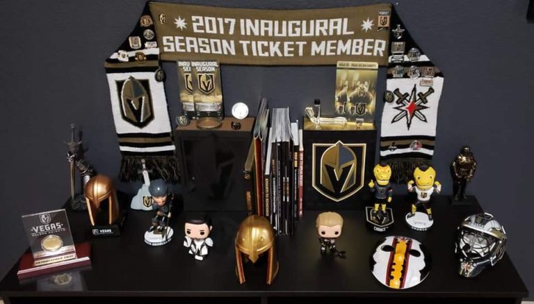 DIY Vegas Golden Knights Memorabilia Display Wall